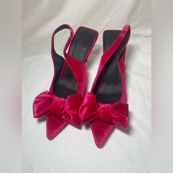 ASOS | Shoes | Asos Design Fuchsia Bow Slingback Heels | Poshmark